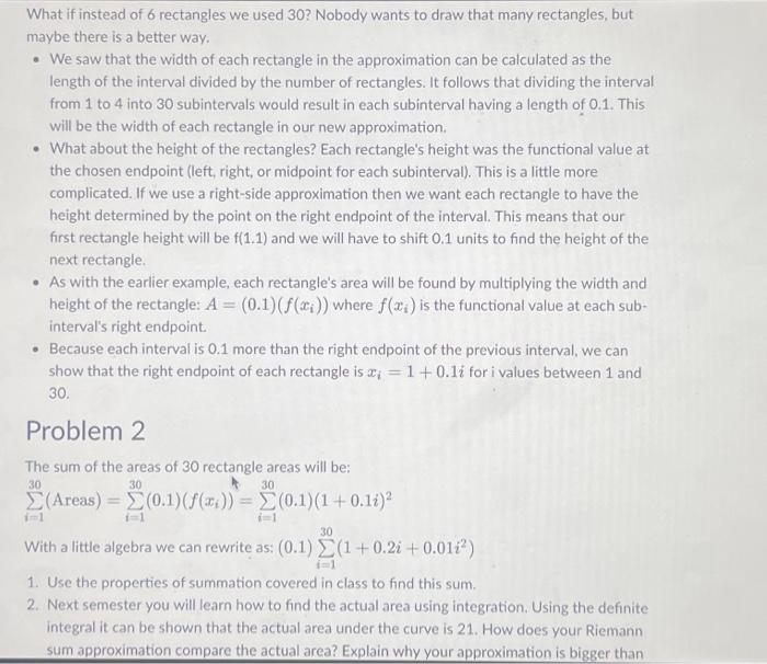 Solved In calculus we approximate the area under a curve by | Chegg.com