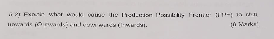 Solved 5.2) ﻿Explain what would cause the Production | Chegg.com
