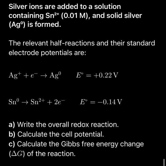 Solved Silver ions are added to a solution containing | Chegg.com