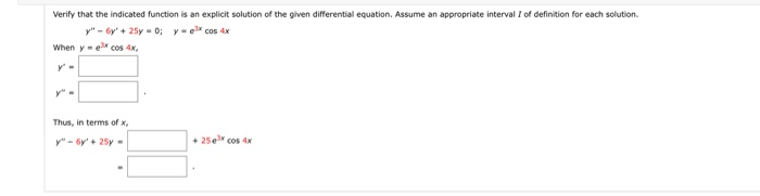 Solved Verify that the indicated function is an explicit | Chegg.com