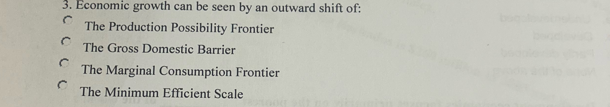 Solved Economic growth can be seen by an outward shift | Chegg.com