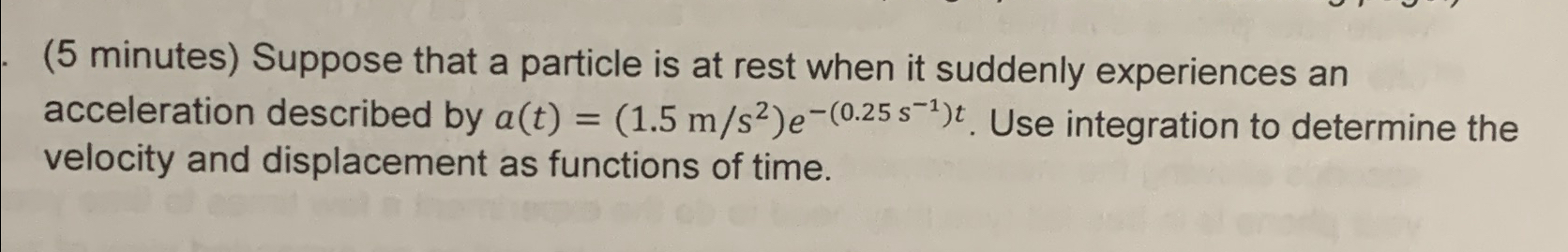 Solved Suppose that a particle is at rest when it suddenly | Chegg.com