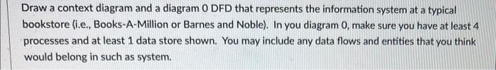 Solved Draw a context diagram and a diagram O DFD that | Chegg.com