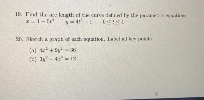 Solved 20. Sketch a graph of each equation. Label all key | Chegg.com