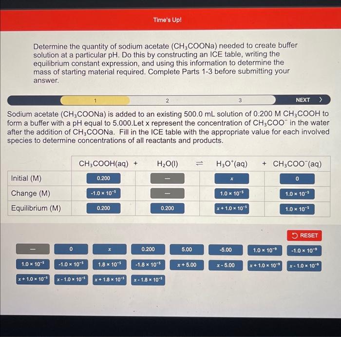 Solved Determine the quantity of sodium acetate (CH3COONa) | Chegg.com