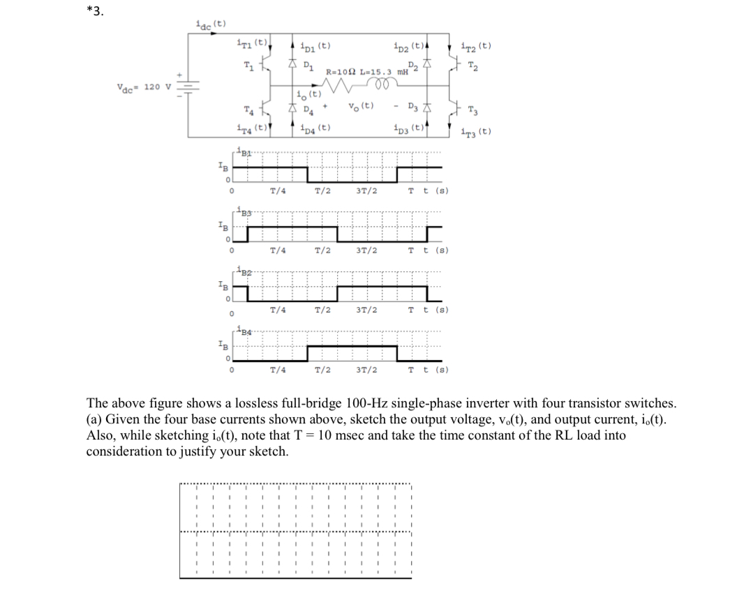 Solved *3.The above figure shows a lossless full-bridge | Chegg.com