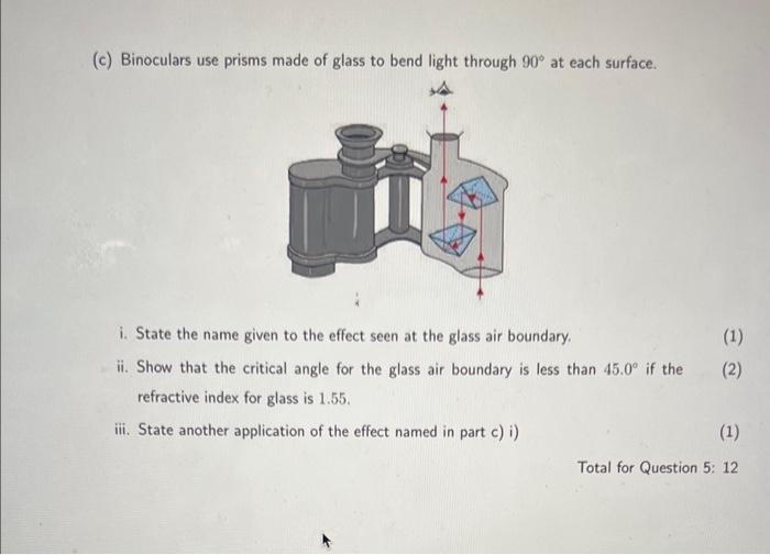 5. (a) Two parallel rays of light, one blue, one red | Chegg.com
