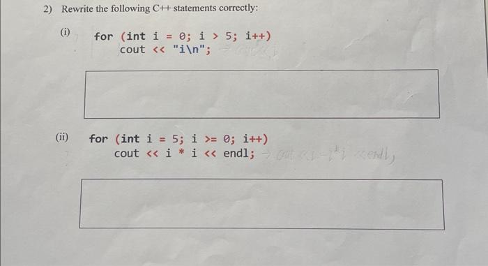 Solved 2) Rewrite the following C++ statements correctly: | Chegg.com Solved 2) Rewrite the following C++ statements correctly: | Chegg.com