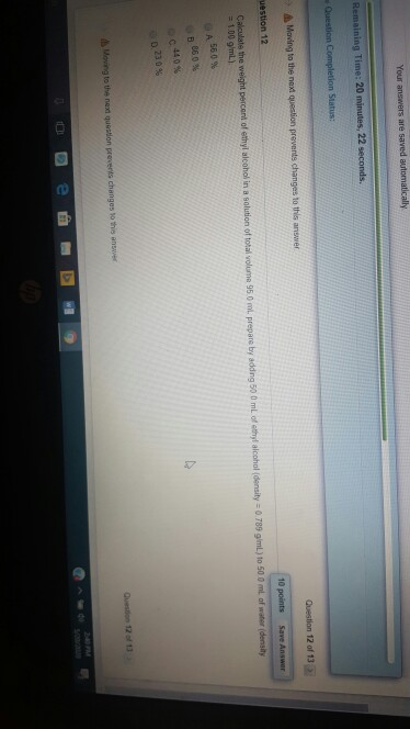 Solved Your answers are saved automatically Remaining Time: | Chegg.com