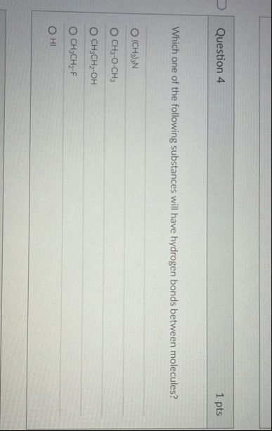 Solved Question 41 ﻿ptsWhich one of the following substances | Chegg.com