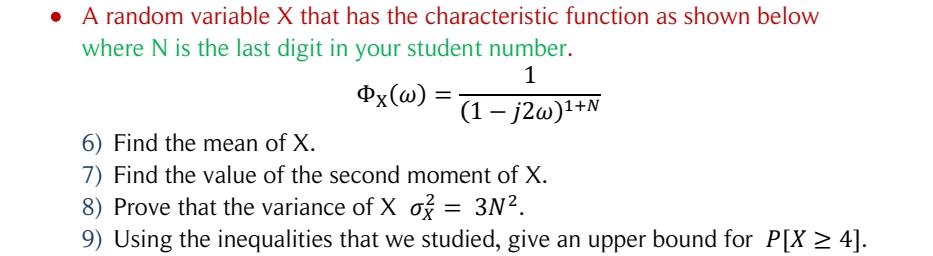 Solved • A random variable X that has the characteristic | Chegg.com