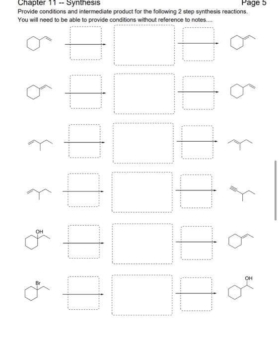 Solved Chapter 11− Synthesis Provide conditions and | Chegg.com