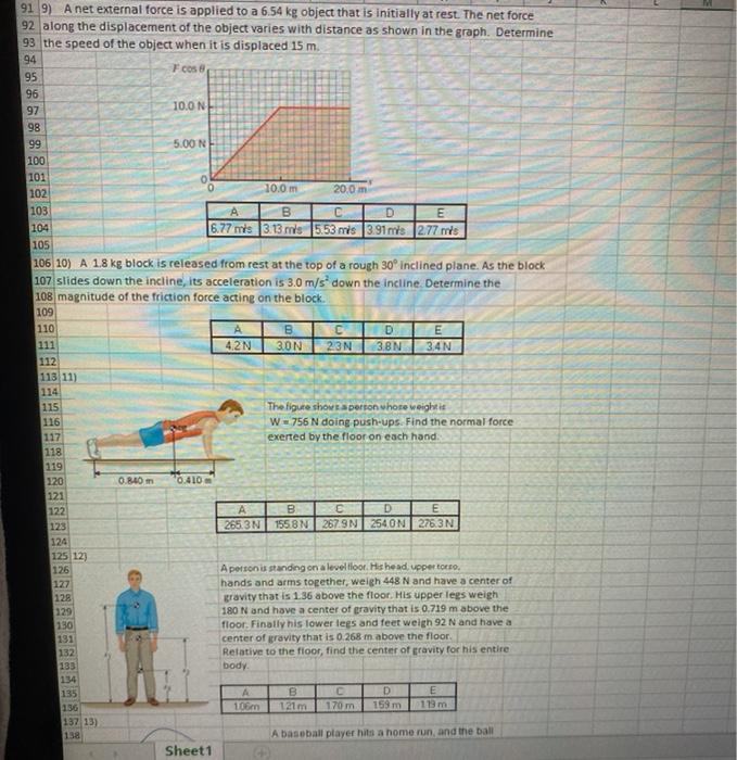Solved 91 9) A net external force is applied to a 6.54 kg | Chegg.com