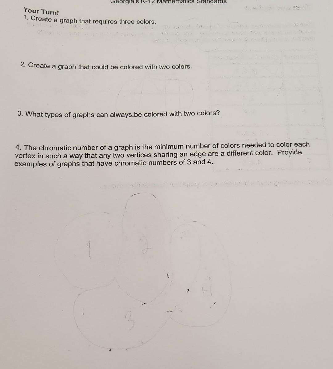 Solved 2. Create a graph that could be colored with two | Chegg.com
