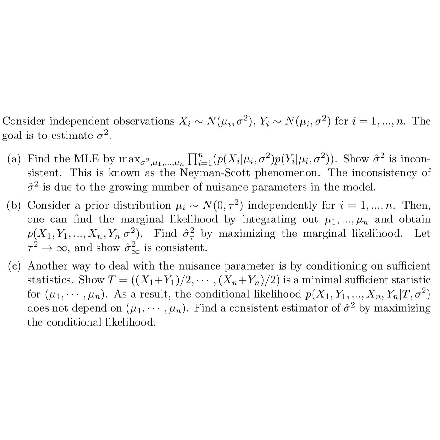 Solved Consider independent observations | Chegg.com