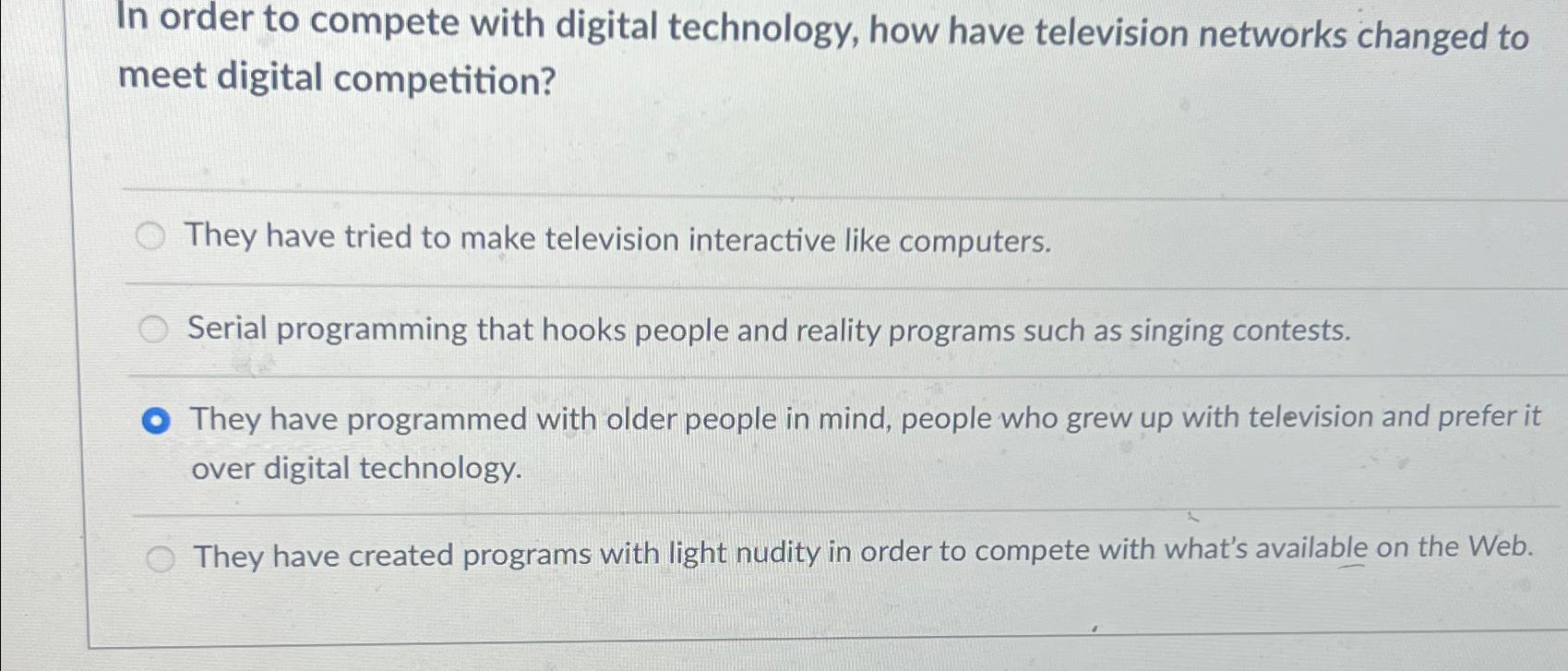 Solved In order to compete with digital technology, how have | Chegg.com