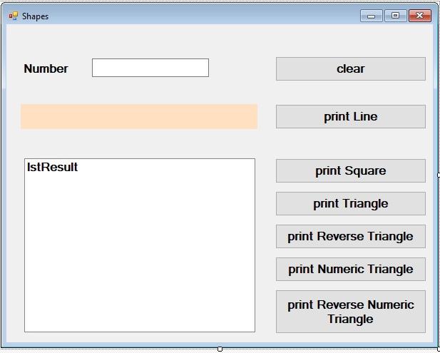 Shapes Number clear print Line IstResult print Square | Chegg.com