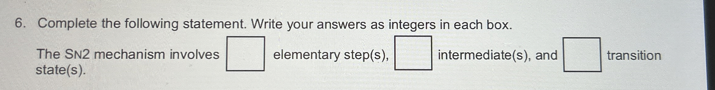 Solved Complete the following statement. Write your answers | Chegg.com