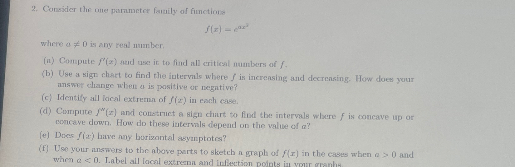Solved Consider the one parameter family of | Chegg.com