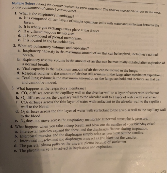 Solved Multiple Select Select the correct choices for each | Chegg.com