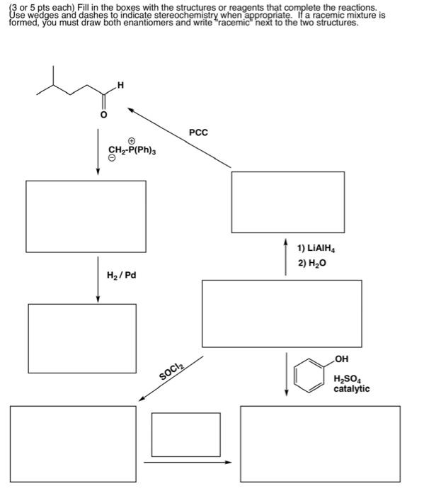Solved ( 3 or 5 pts each) Fill in the boxes with the | Chegg.com