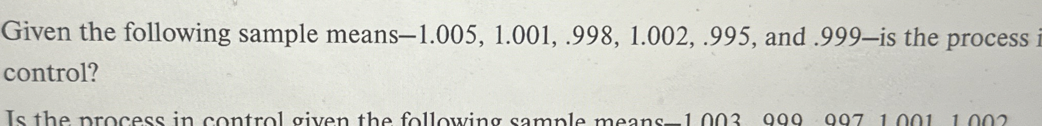Solved Given the following sample | Chegg.com