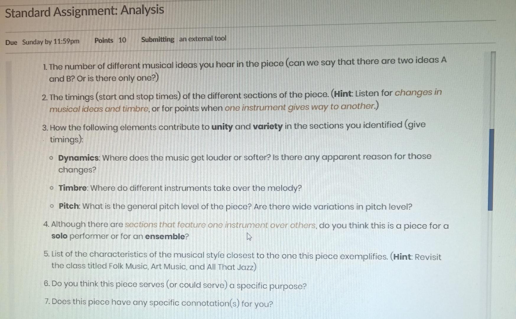 Solved Standard Assignment: AnalysisDue Sunday by | Chegg.com