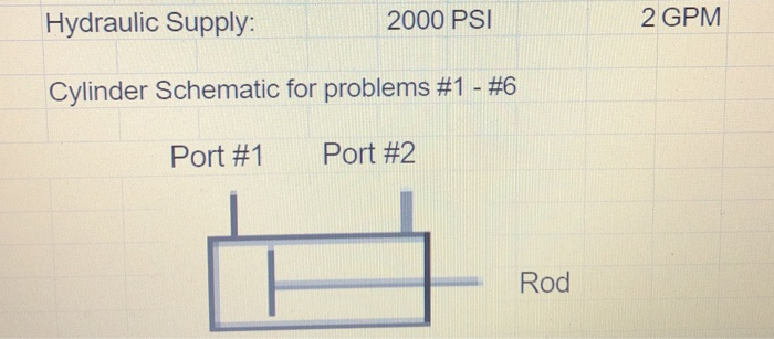 Solved 35 3) Calculate the diameter of the piston and rod | Chegg.com