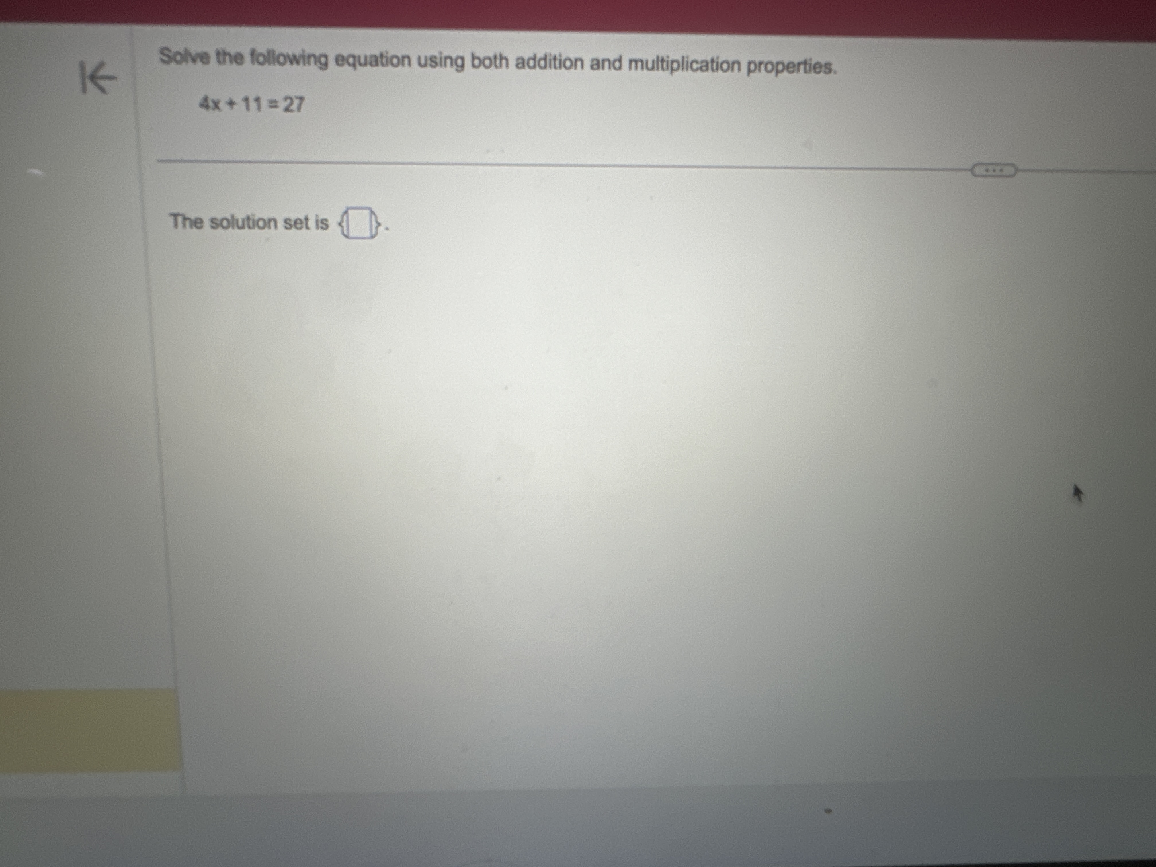 Solved Solve the following equation using both addition and | Chegg.com