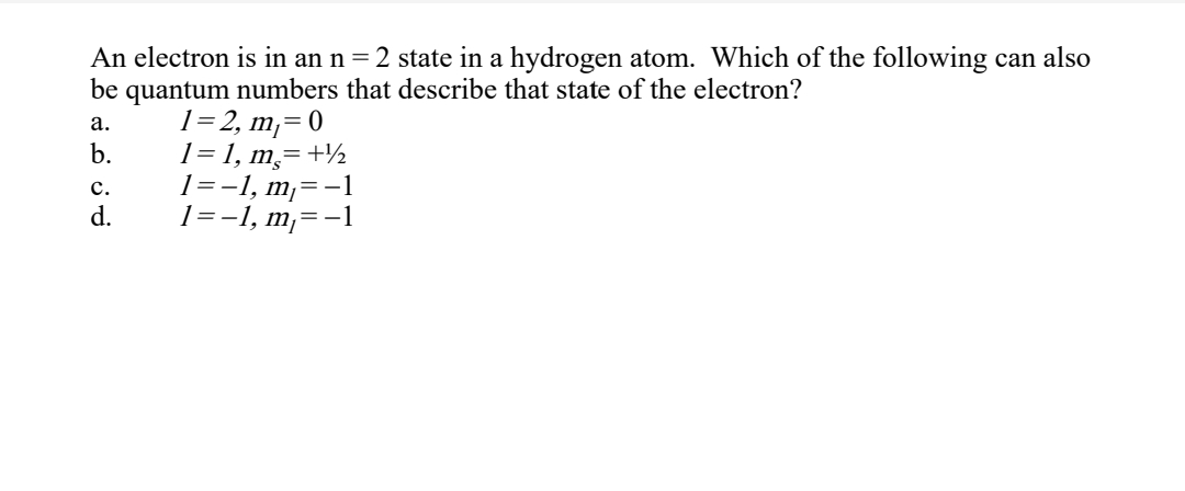 Solved An electron is in an n=2 ﻿state in a hydrogen atom. | Chegg.com