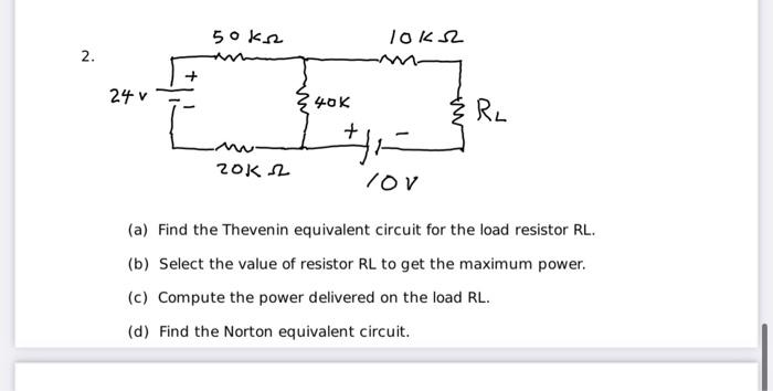 Solved (a) Find the Thevenin equivalent circuit for the load | Chegg.com