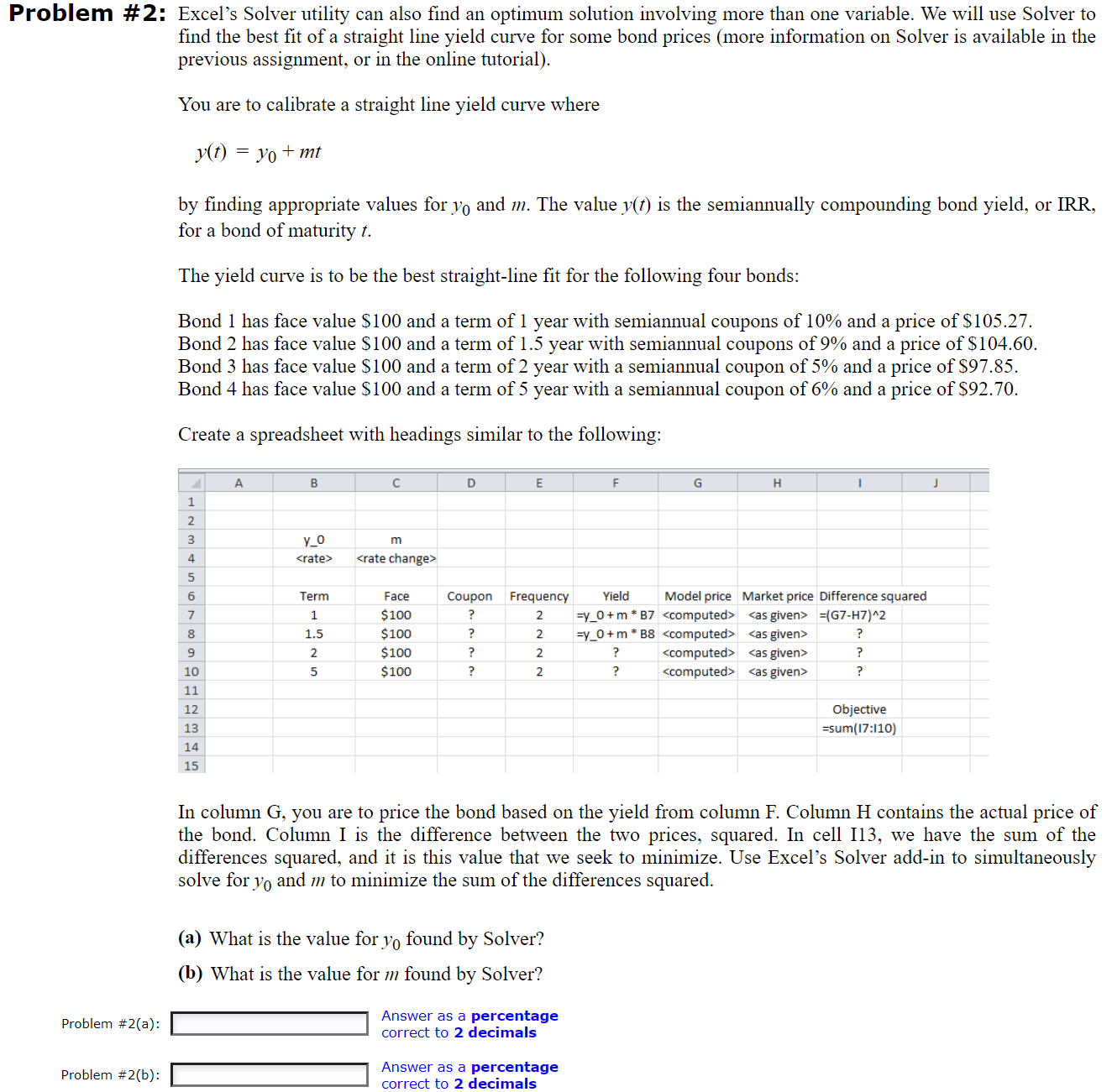 Solved Problem # 2: Excel's Solver utility can also find an | Chegg.com