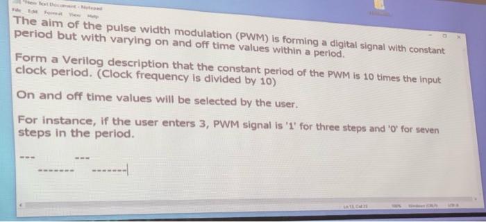 [Solved]: The aim of the pulse width modulation (PWM) is fo