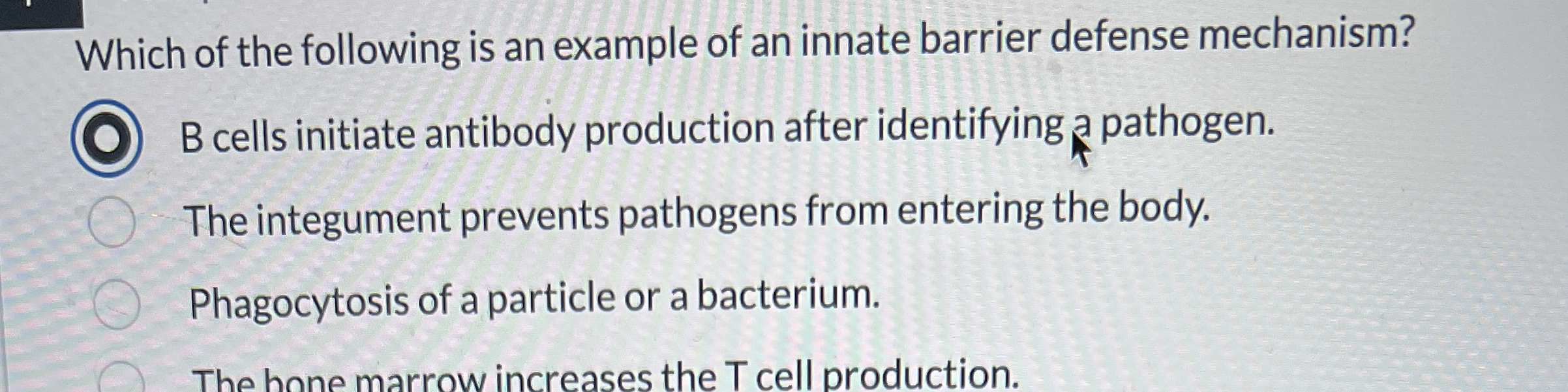 Solved Which of the following is an example of an innate | Chegg.com