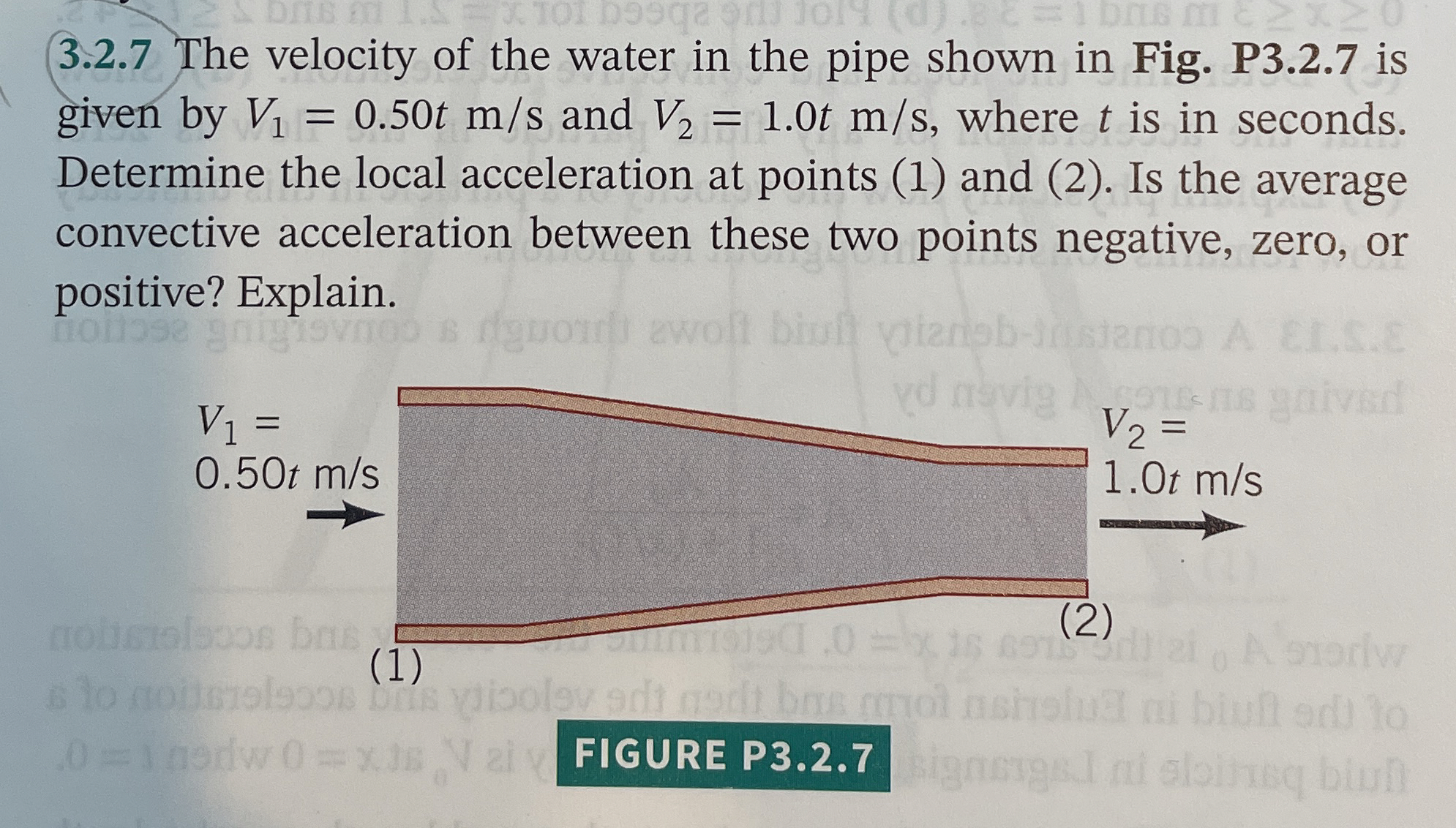 Solved 3.2.7 ﻿The velocity of the water in the pipe shown in | Chegg.com
