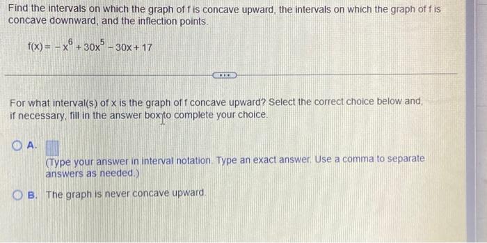 Solved Find the intervals on which the graph of f is concave | Chegg.com
