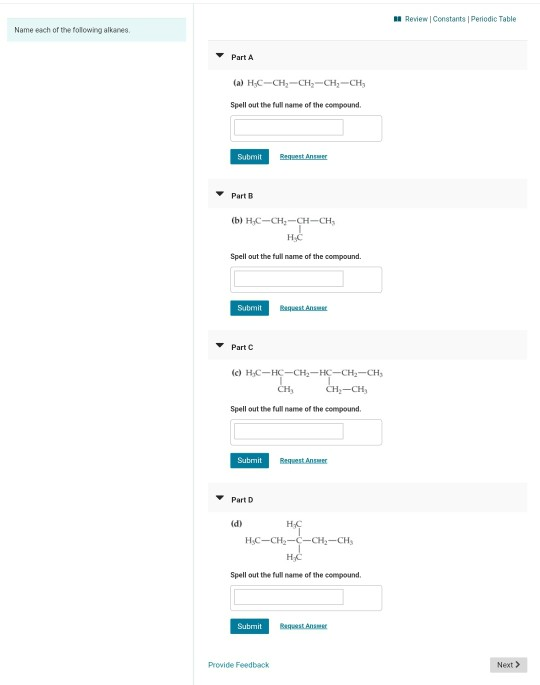 Solved Review Constants Periodic Table Name each of the | Chegg.com