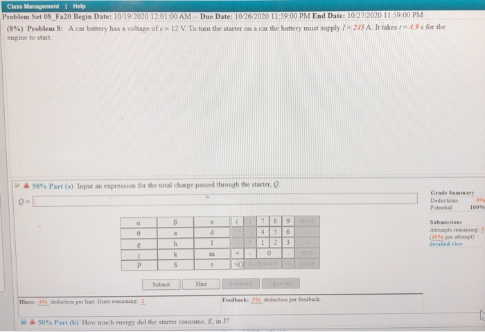 Solved Class Management | Help Problem Set 08_Fa20 Begin | Chegg.com
