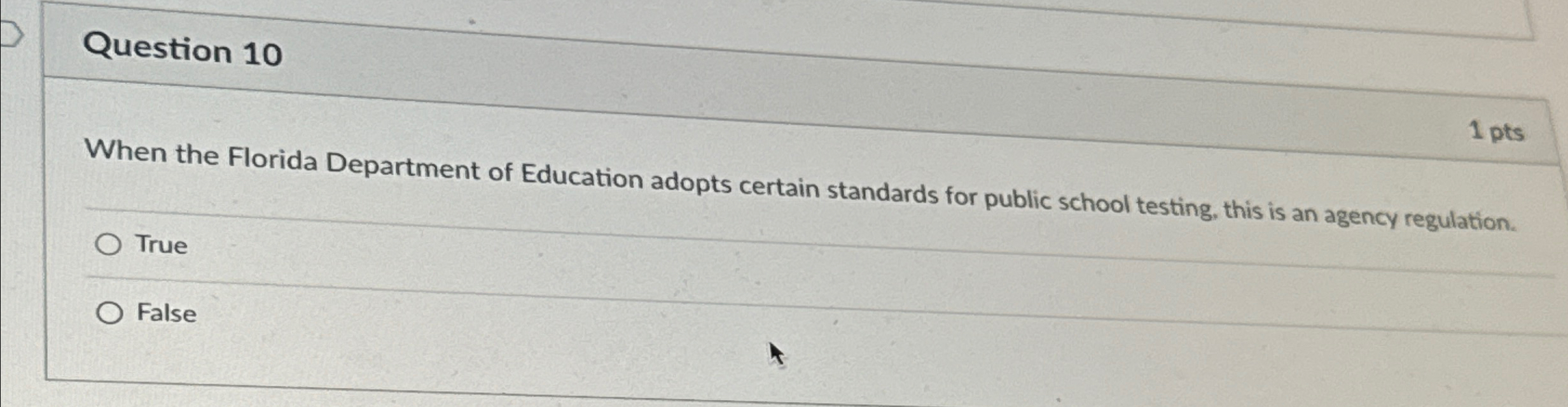 Solved Question 101 ﻿ptsWhen the Florida Department of | Chegg.com