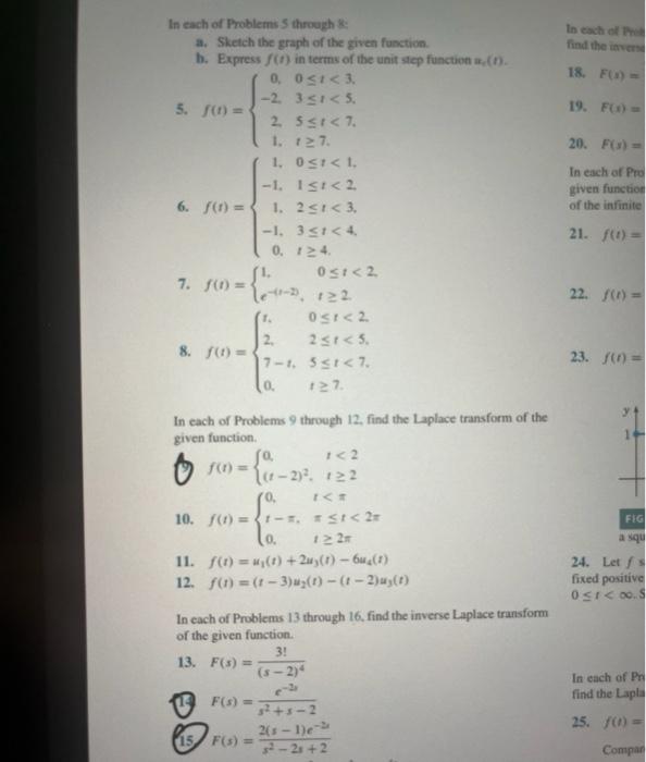 Solved In each of Problems 5 through \&: a. Sietch the graph | Chegg.com