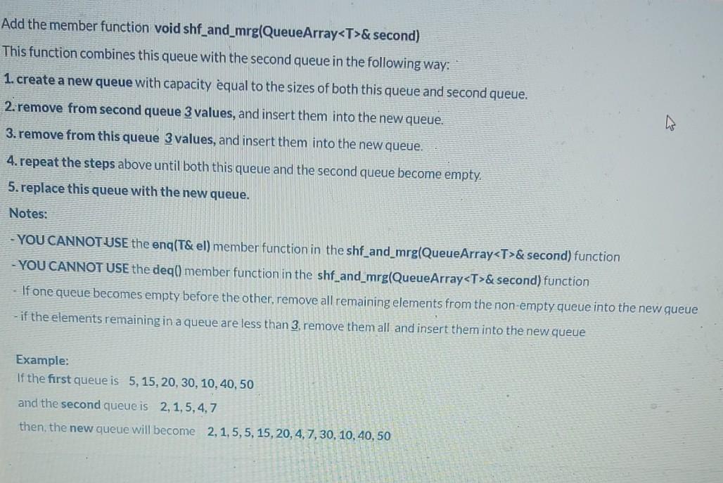Solved Consider the following Circular Queue API int cap | Chegg.com