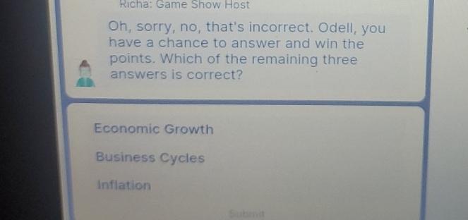 Solved Richa: Game Show HostOh, ﻿sorry, no, ﻿that's | Chegg.com