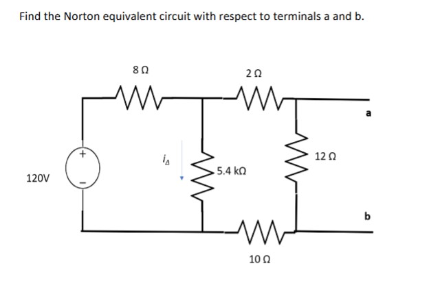Solved Find the Norton equivalent circuit with respect to | Chegg.com
