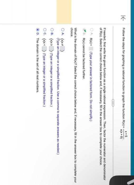 Solved Follow The Steps For Graphing A Rational Function To