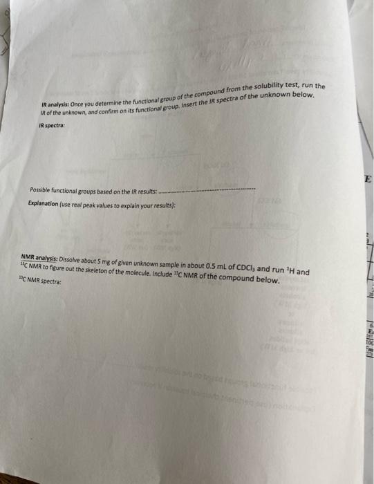 Solved I need help to explain the IR and NMR for the sample | Chegg.com