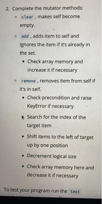 Solved 1 A set is an unordered collection with the same | Chegg.com