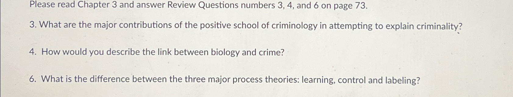 Solved Please read Chapter 3 ﻿and answer Review Questions | Chegg.com