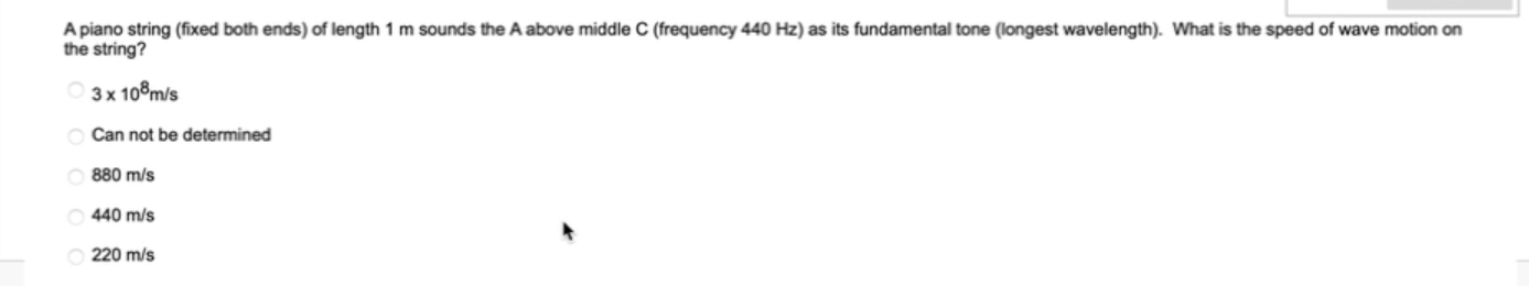 Solved A piano string (fixed both ends) ﻿of length 1m | Chegg.com