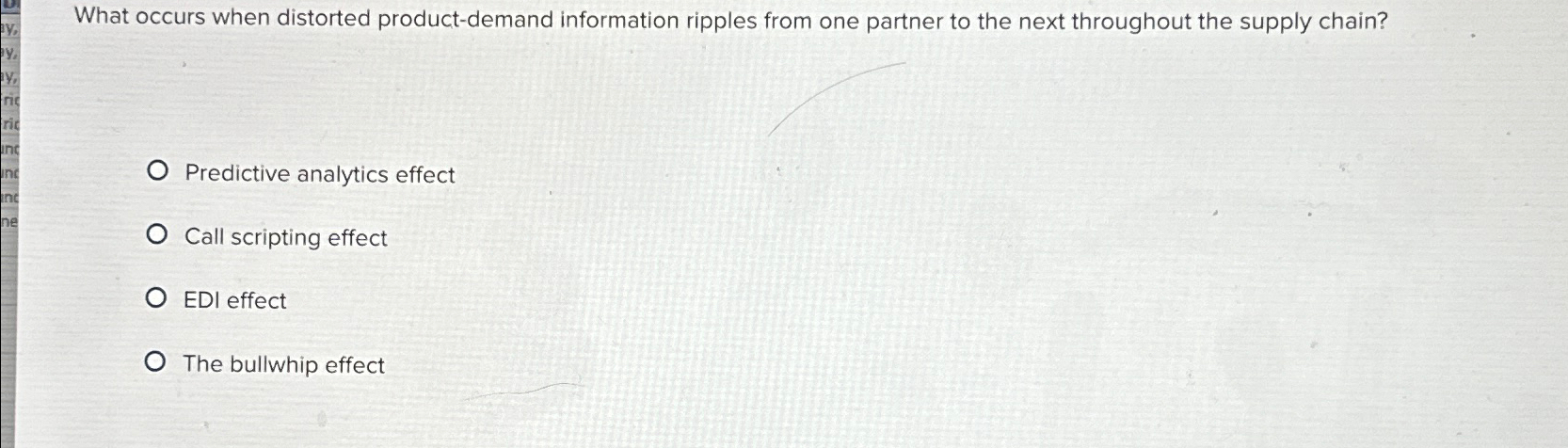 Solved What occurs when distorted product-demand information | Chegg.com