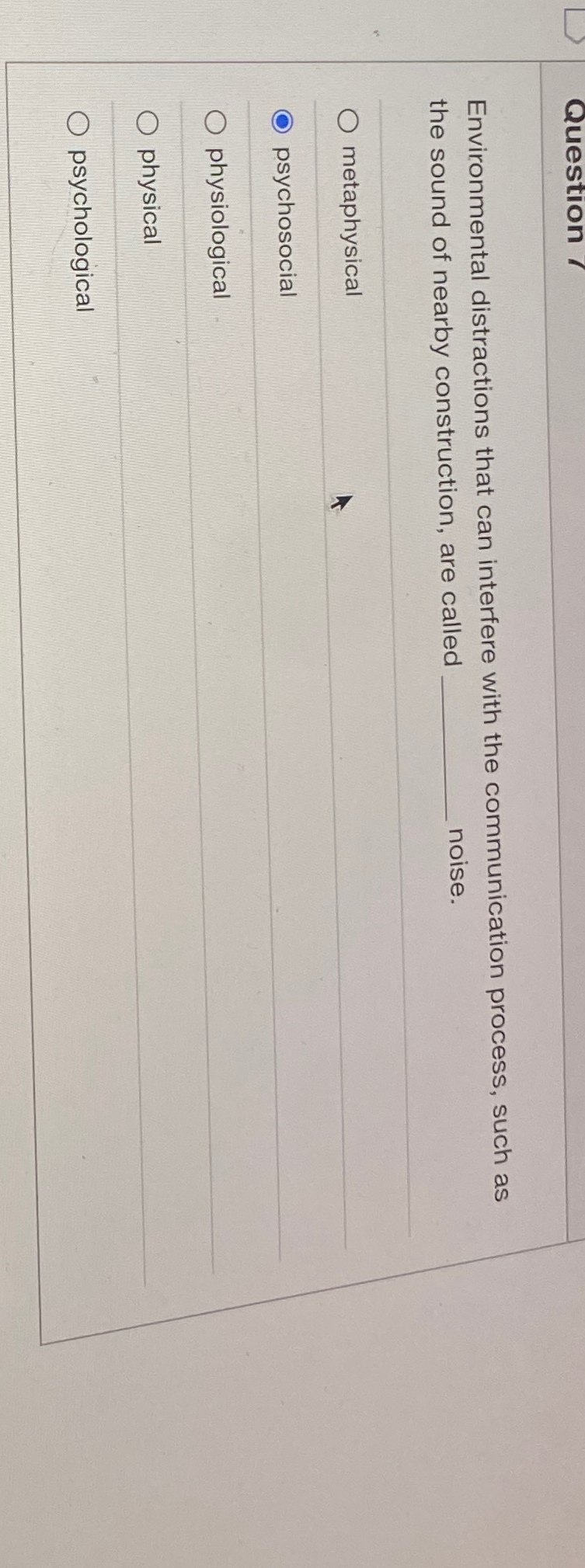 Solved Question ??Environmental distractions that can | Chegg.com